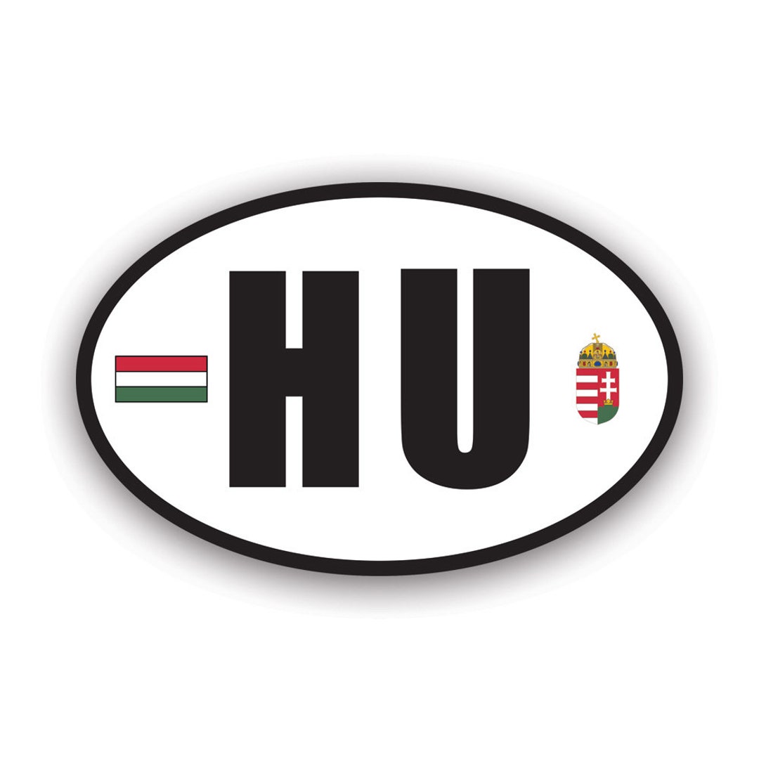 Hungary Oval Sticker - Decal - American Made - UV Protected Hungarian ...