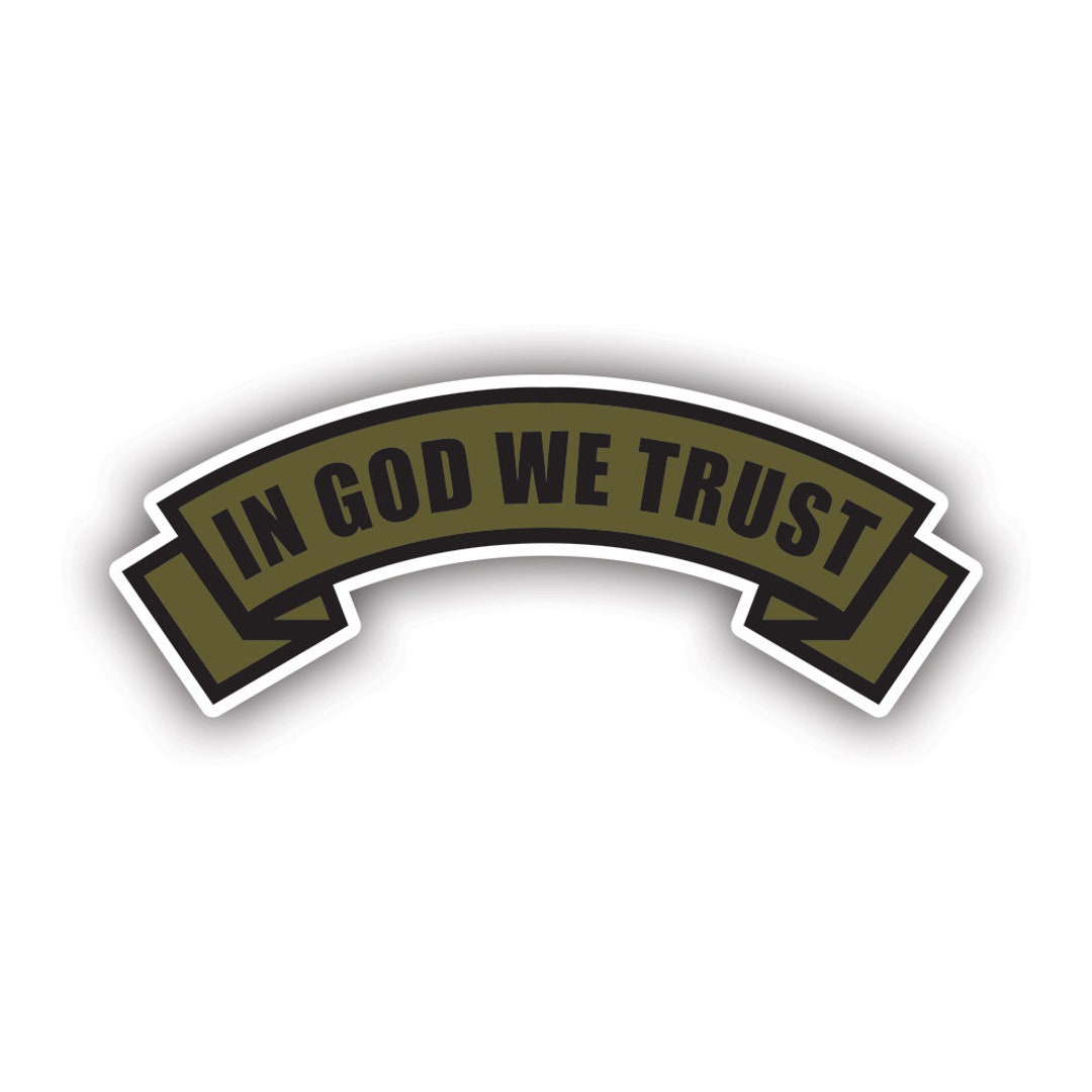 In God We Trust Tab Sticker - Decal - American Made - UV Protected ...