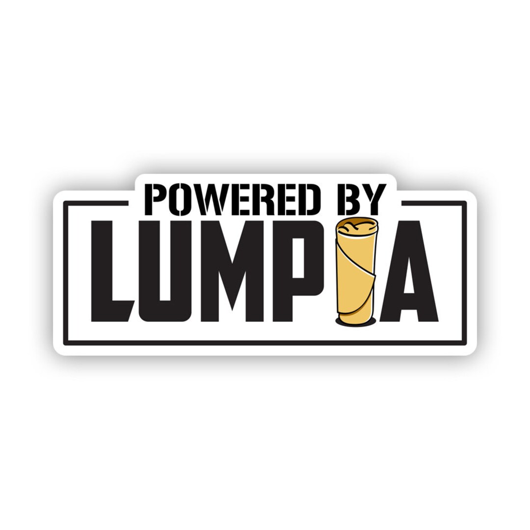 Powered by Lumpia Sticker - Decal - American Made - UV Protected ...