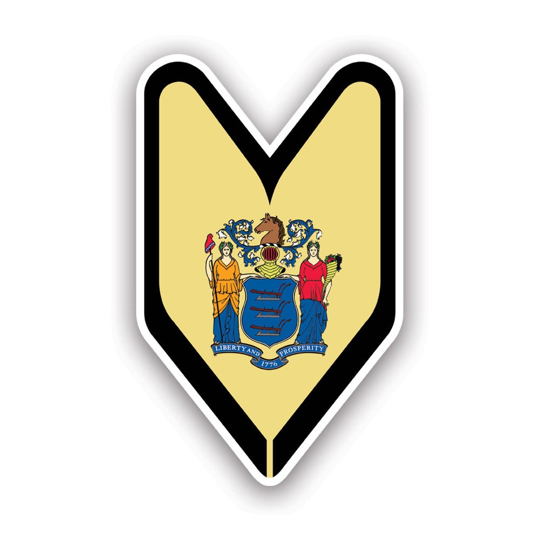 New Jersey Driver Badge Sticker - Decal - American Made - UV Protected ...