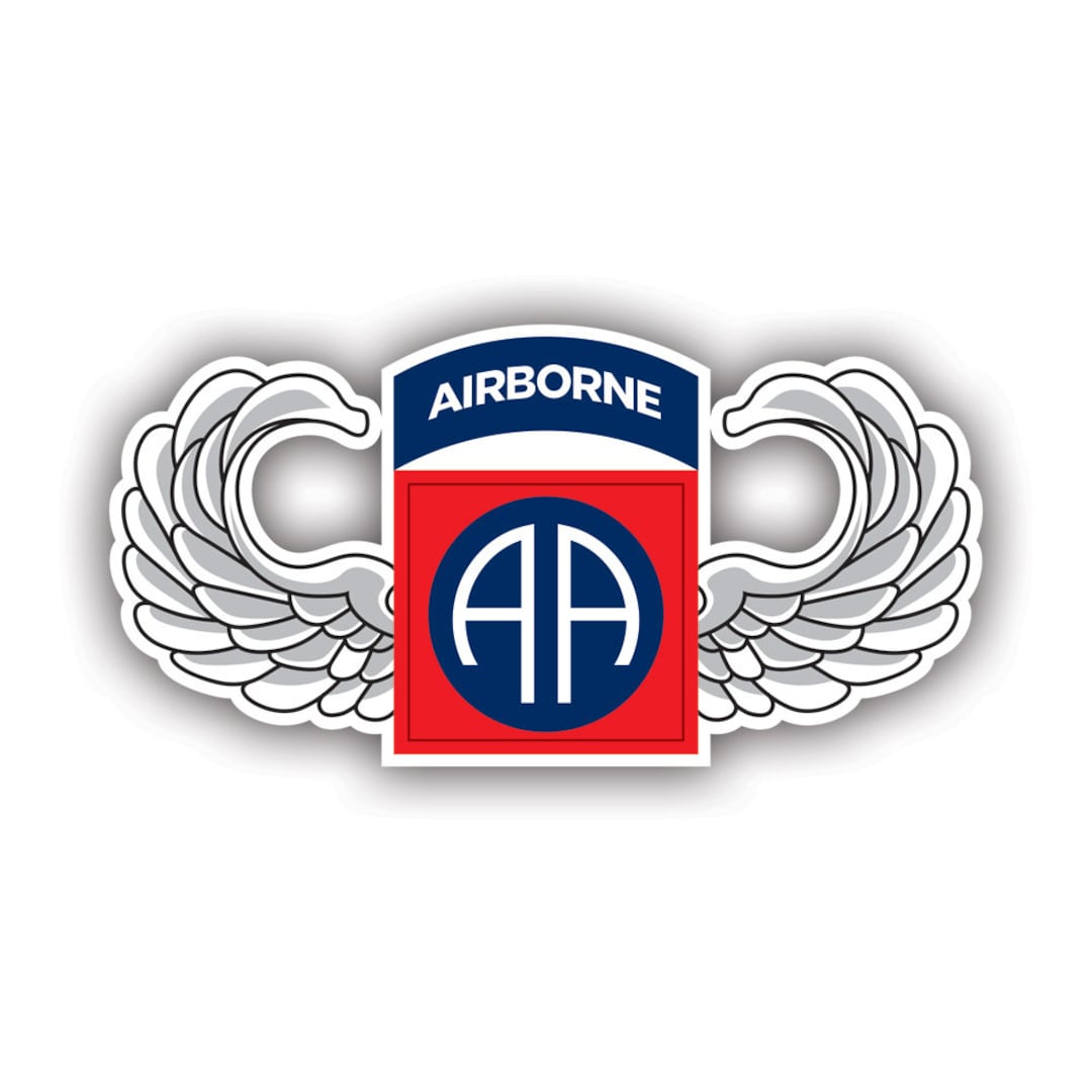 82nd Airborne AA Wings Sticker - Decal - American Made - UV Protected ...
