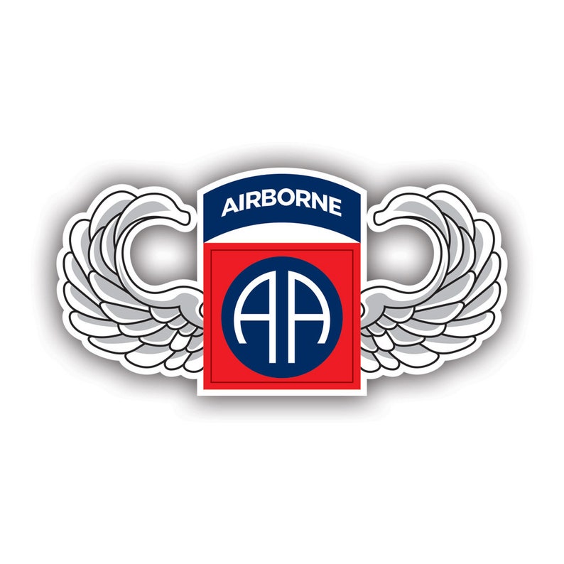 82nd Airborne AA Wings Sticker Decal American Made UV - Etsy