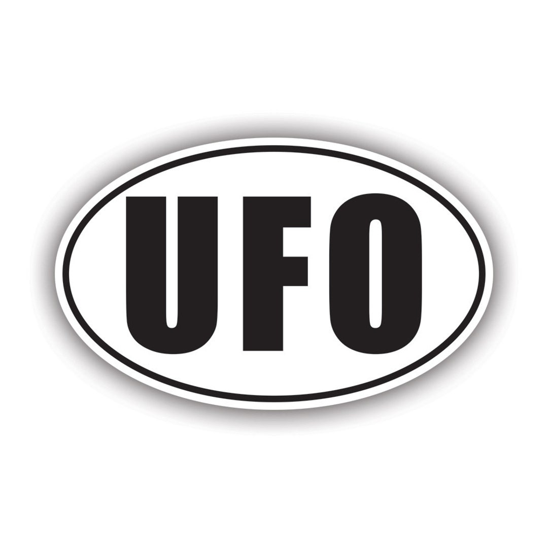 Oval UFO Sticker - Decal - American Made - UV Protected - Alien I Want ...