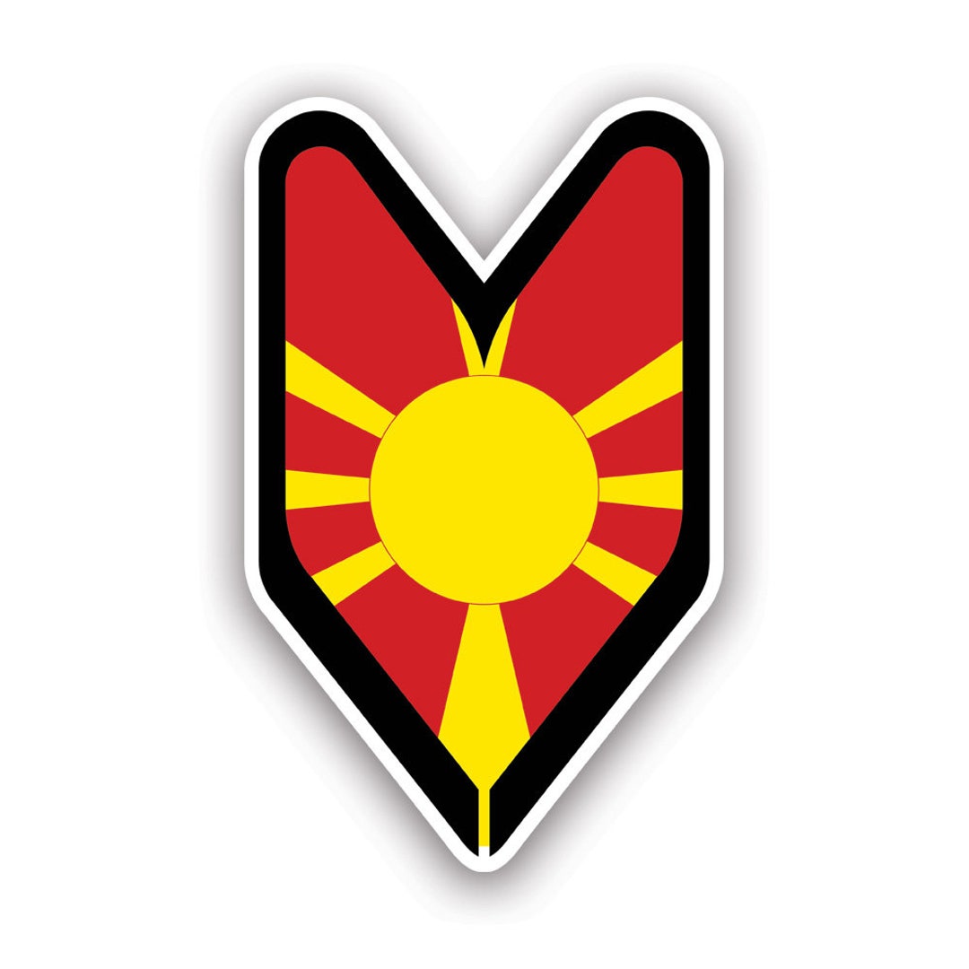 Macedonian Driver Badge Sticker - Decal - American Made - UV Protected ...