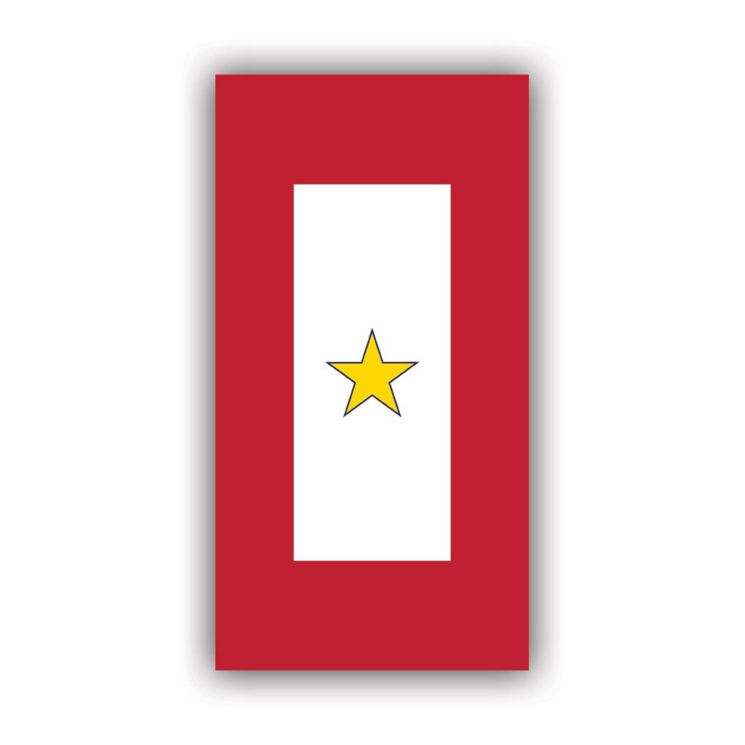 Gold Star Service Banner Sticker - Decal - American Made - UV Protected ...