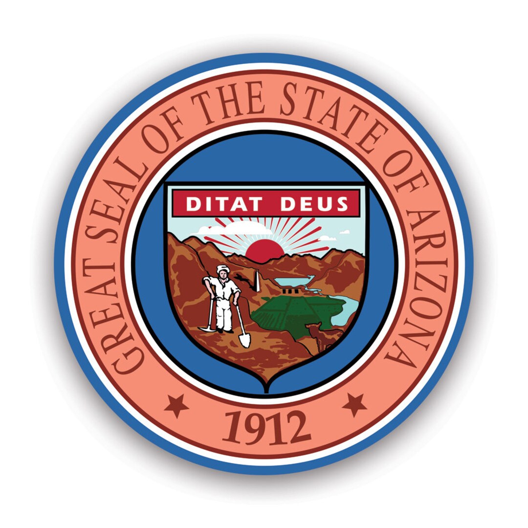 Arizona State Seal Sticker - Decal - American Made - UV Protected State ...