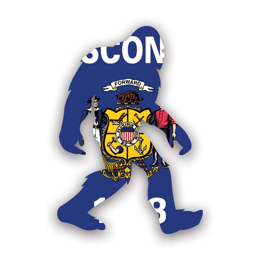 Wisconsin Bigfoot Sticker Decal American Made UV Protected Wi Big Foot ...