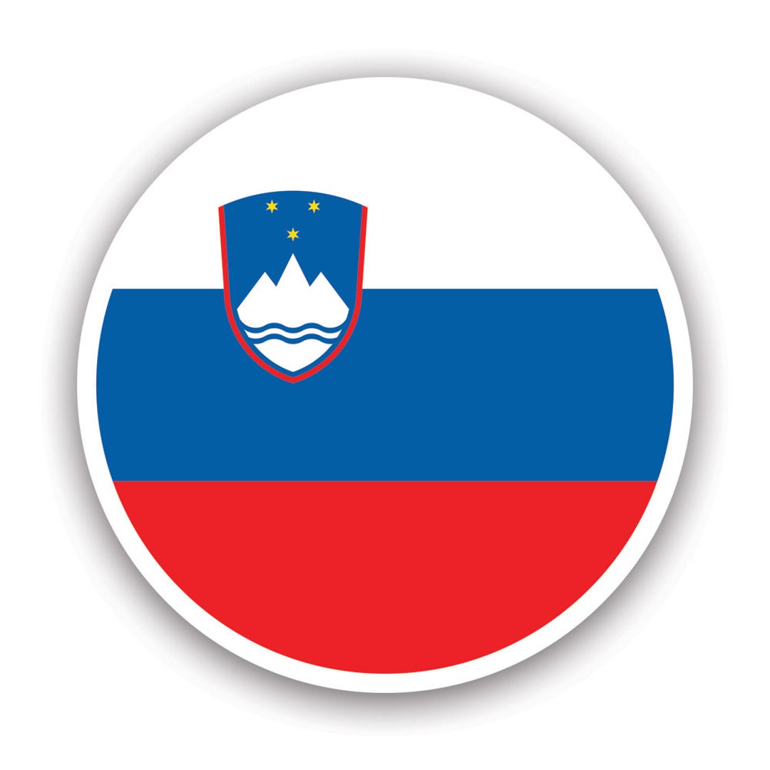 Round Slovenian Flag Sticker - Decal - American Made - UV Protected ...