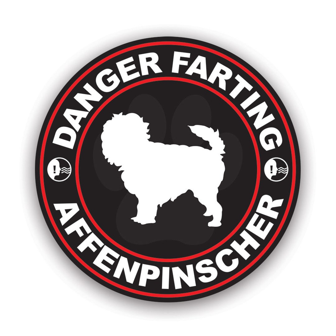 Danger Farting Affenpinscher Sticker Decal American Made - Etsy