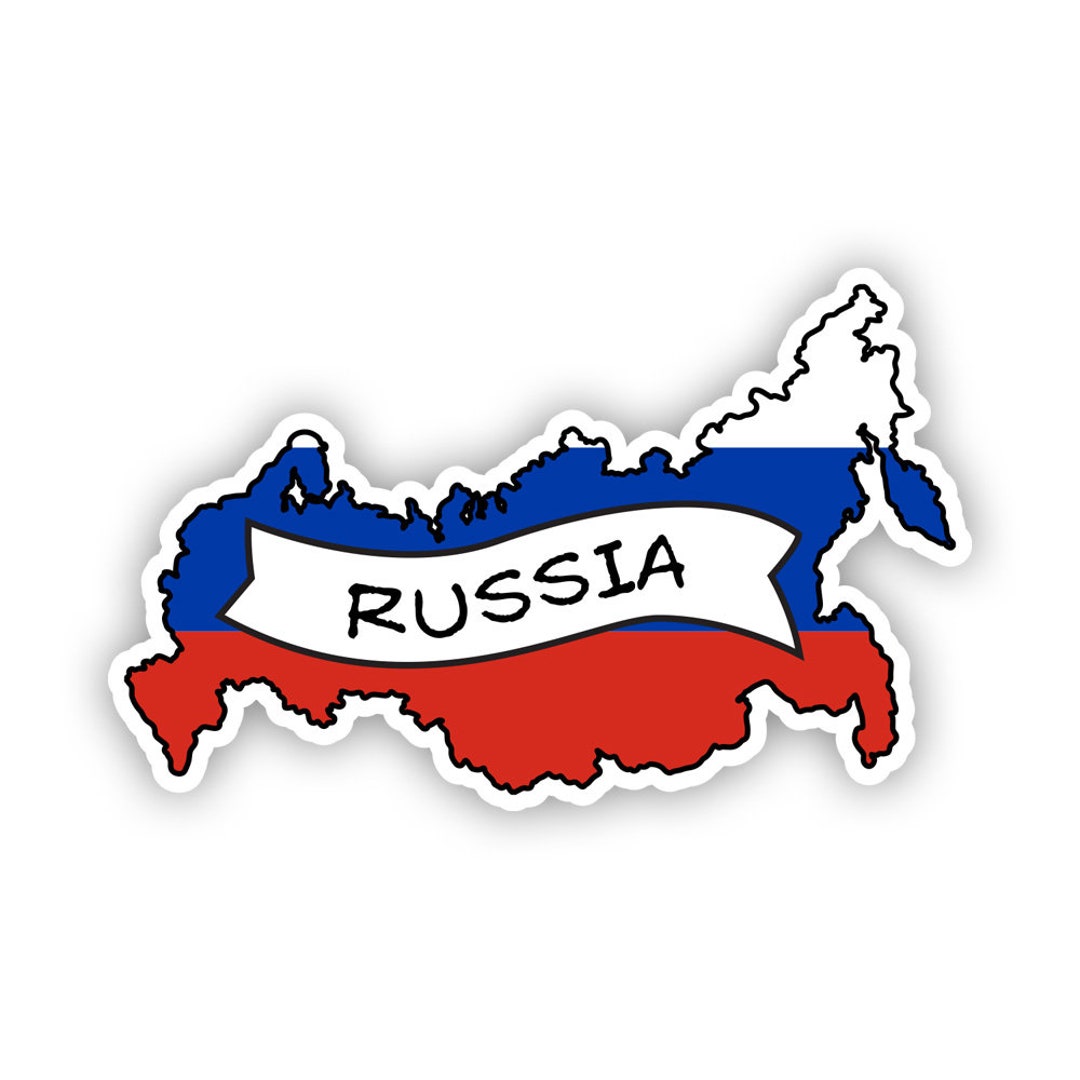 Russian Shaped Russia Flag Sticker Decal American Made UV Protected ...