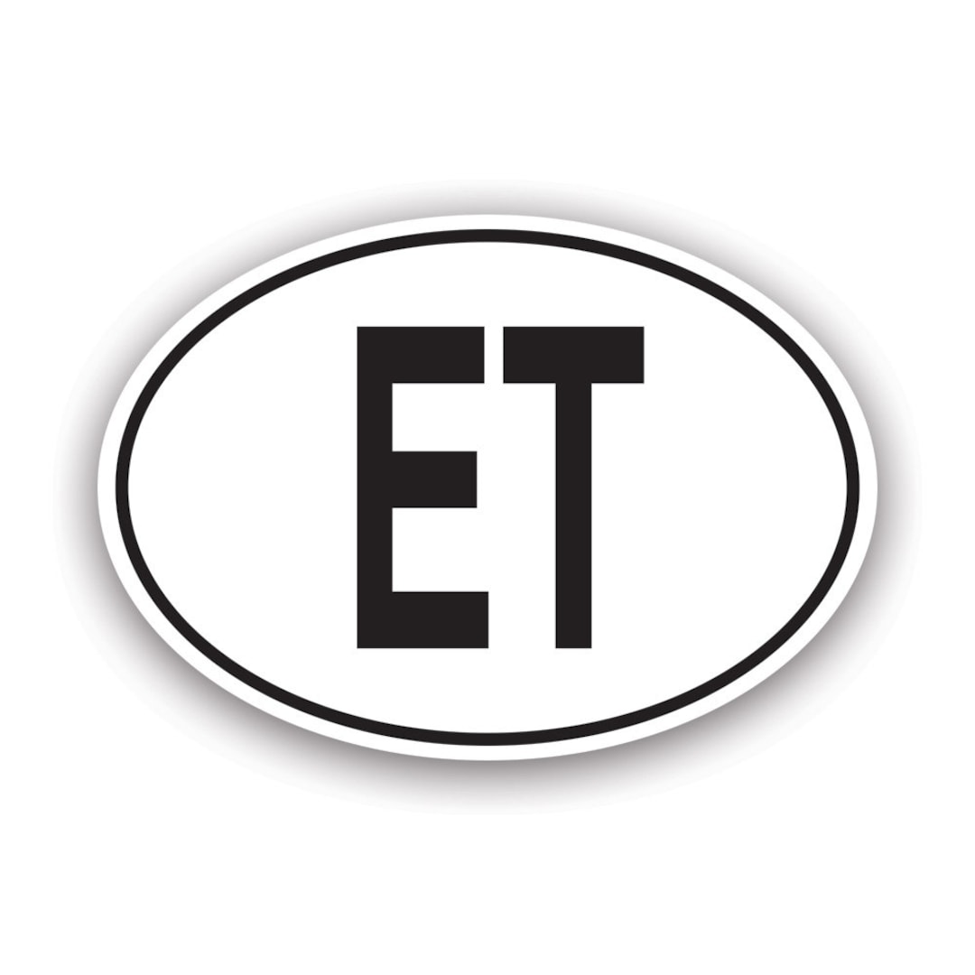 ET Egypt Country Code Oval Sticker Decal American Made UV Protected ...