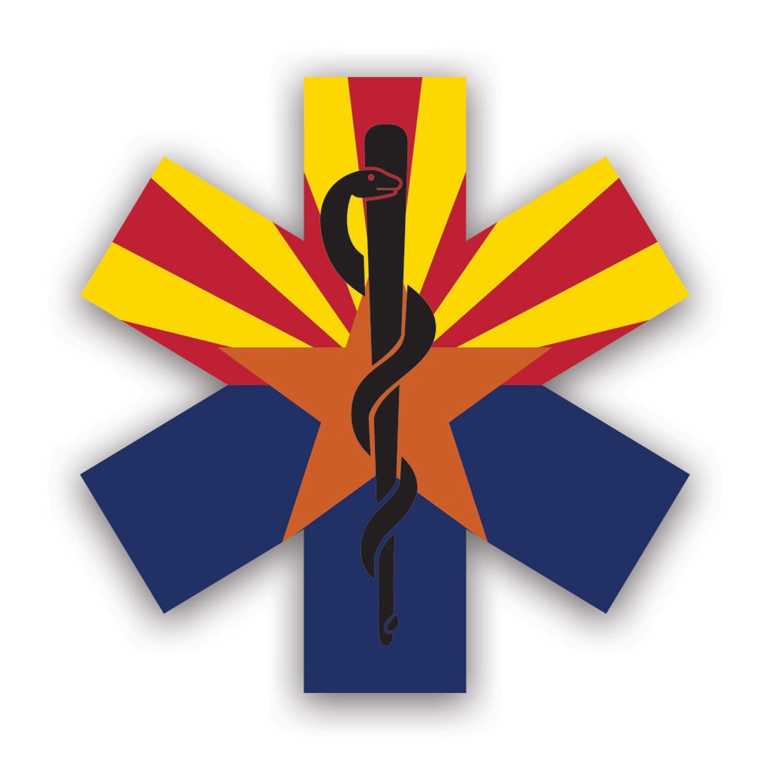 Arizona Star of Life Flag Sticker - Decal - American Made - UV ...
