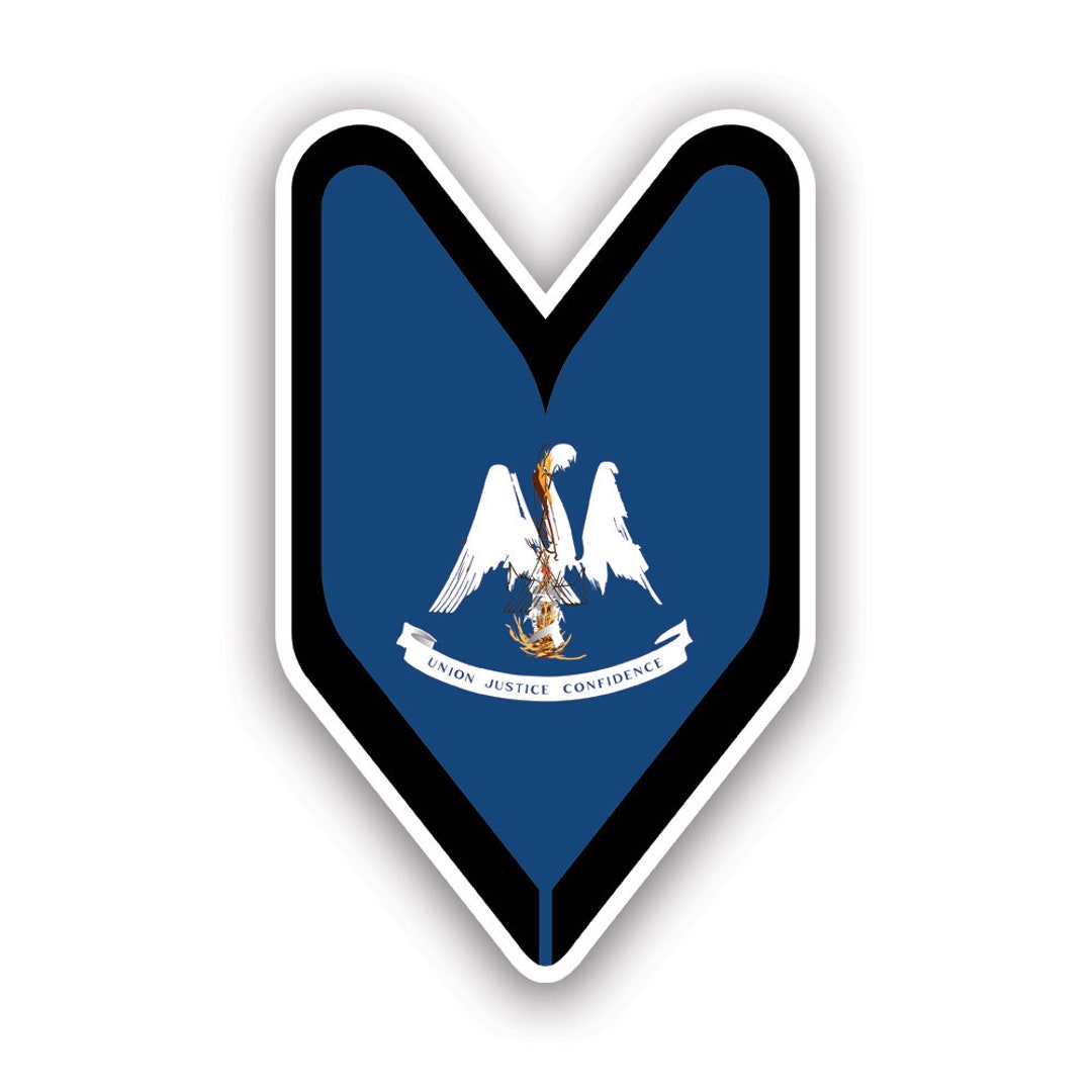 Louisiana Driver Badge Sticker - Decal - American Made - UV Protected ...