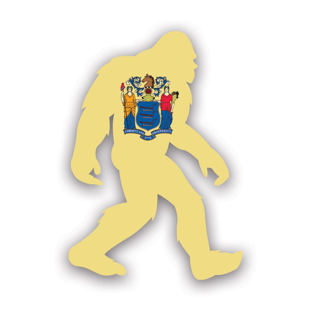 New Jersey Bigfoot Sticker - Decal - American Made - UV Protected Nj ...