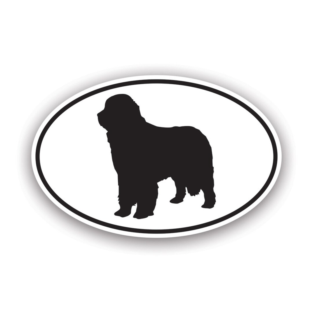 Newfoundland Euro Oval Sticker - Decal - American Made - UV Protected ...