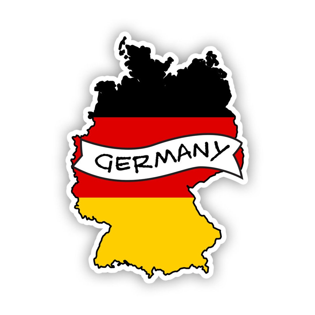 German Shaped Germany Flag Sticker - Decal - American Made - UV ...