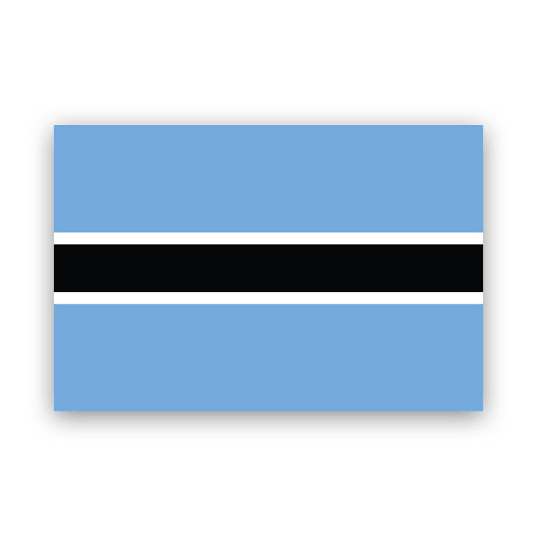 Botswana Flag Sticker - Decal - American Made - UV Protected - Bwa Bw ...
