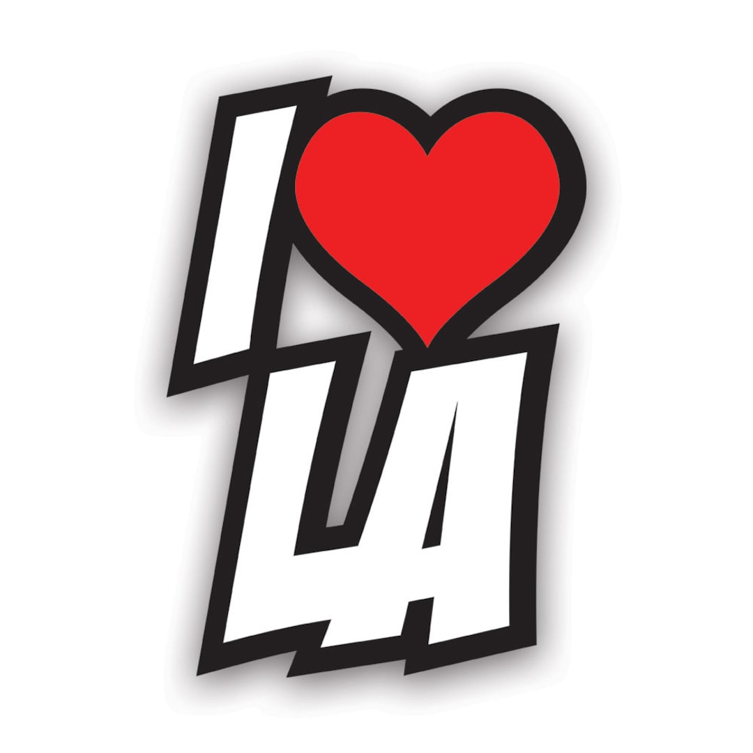 I Love La Sticker Decal - Self Adhesive Vinyl - Weatherproof - Made in ...