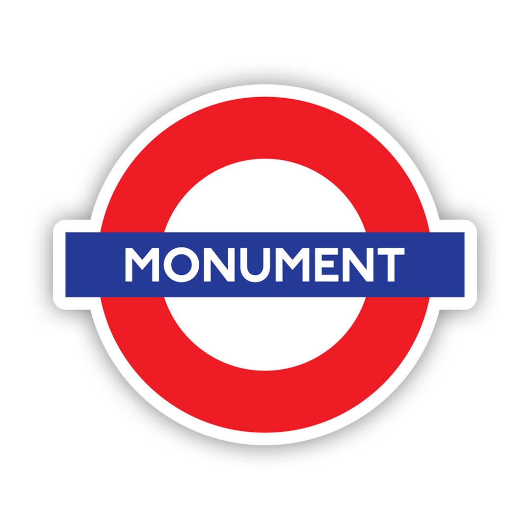 Monument Tube Sign Roundel Sticker Decal American Made UV Protected ...