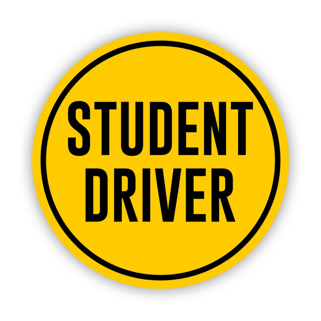 Round Student Driver Sticker Decal American Made UV Protected Ed ...