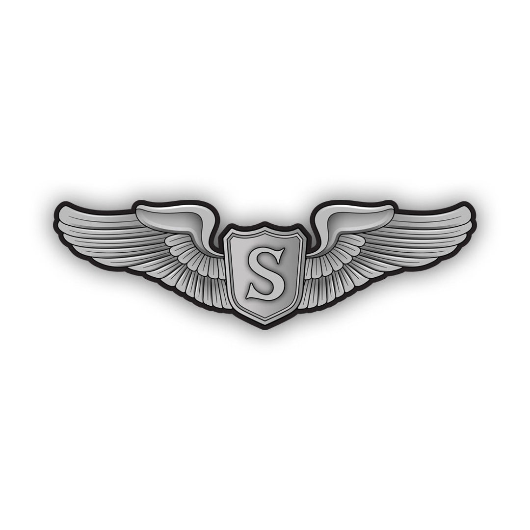 Service Pilot Badge Wings Sticker Decal American Made UV Protected ...