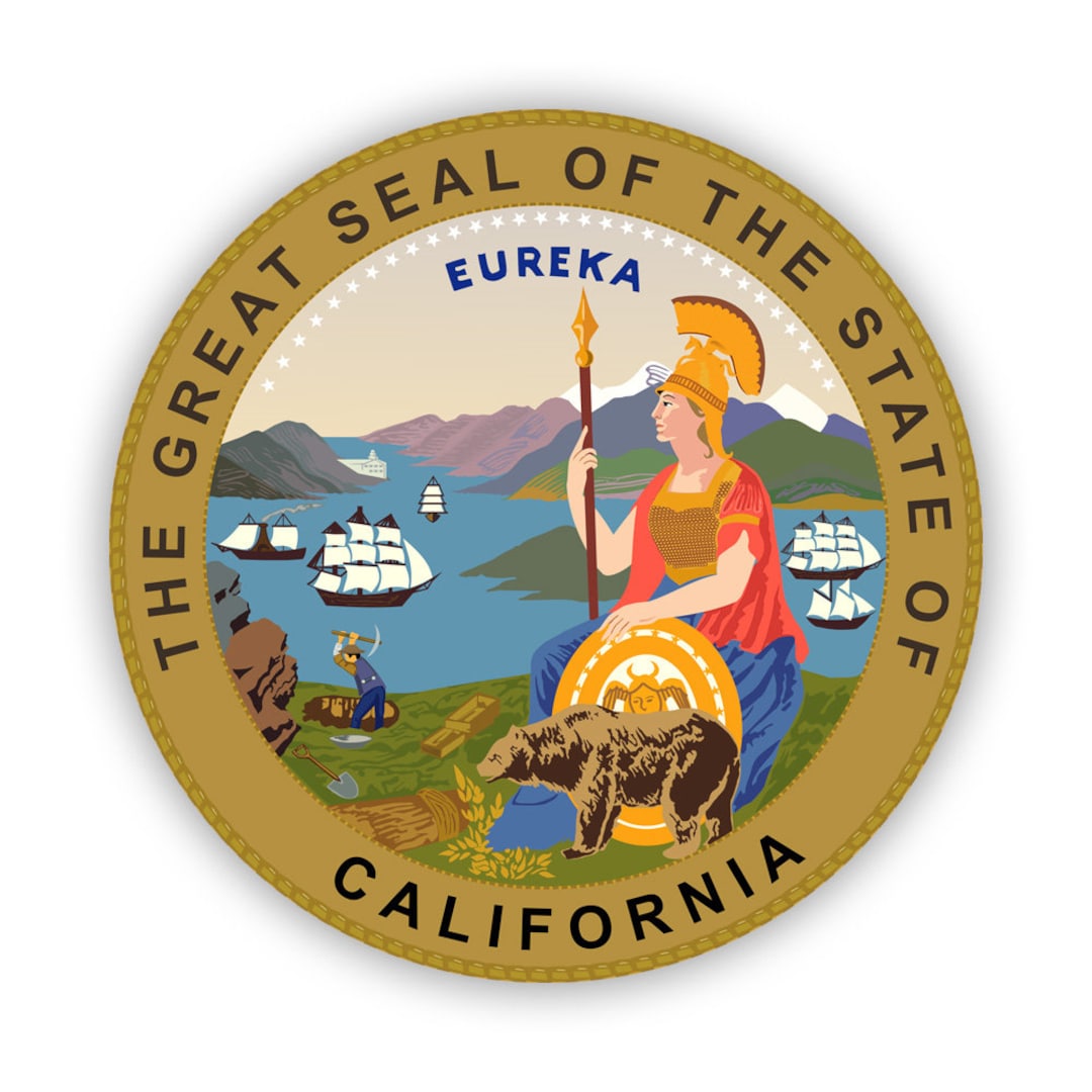 Great Seal of California Sticker - Decal - American Made - UV Protected ...