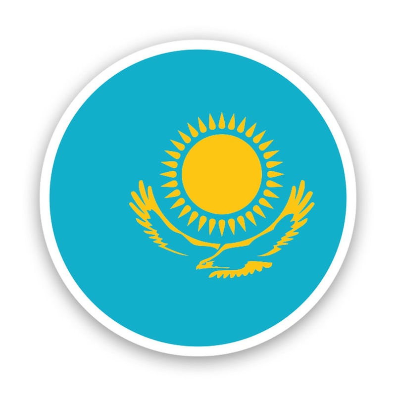 Kazakhstan Flag Sticker - Etsy