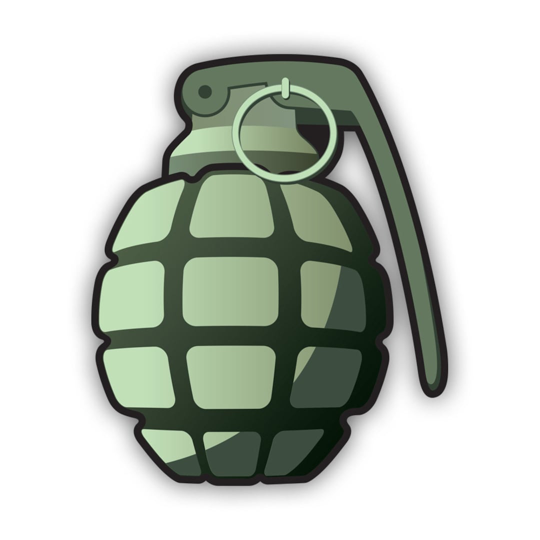 Green Hand Grenade Sticker - Decal - American Made - UV Protected ...