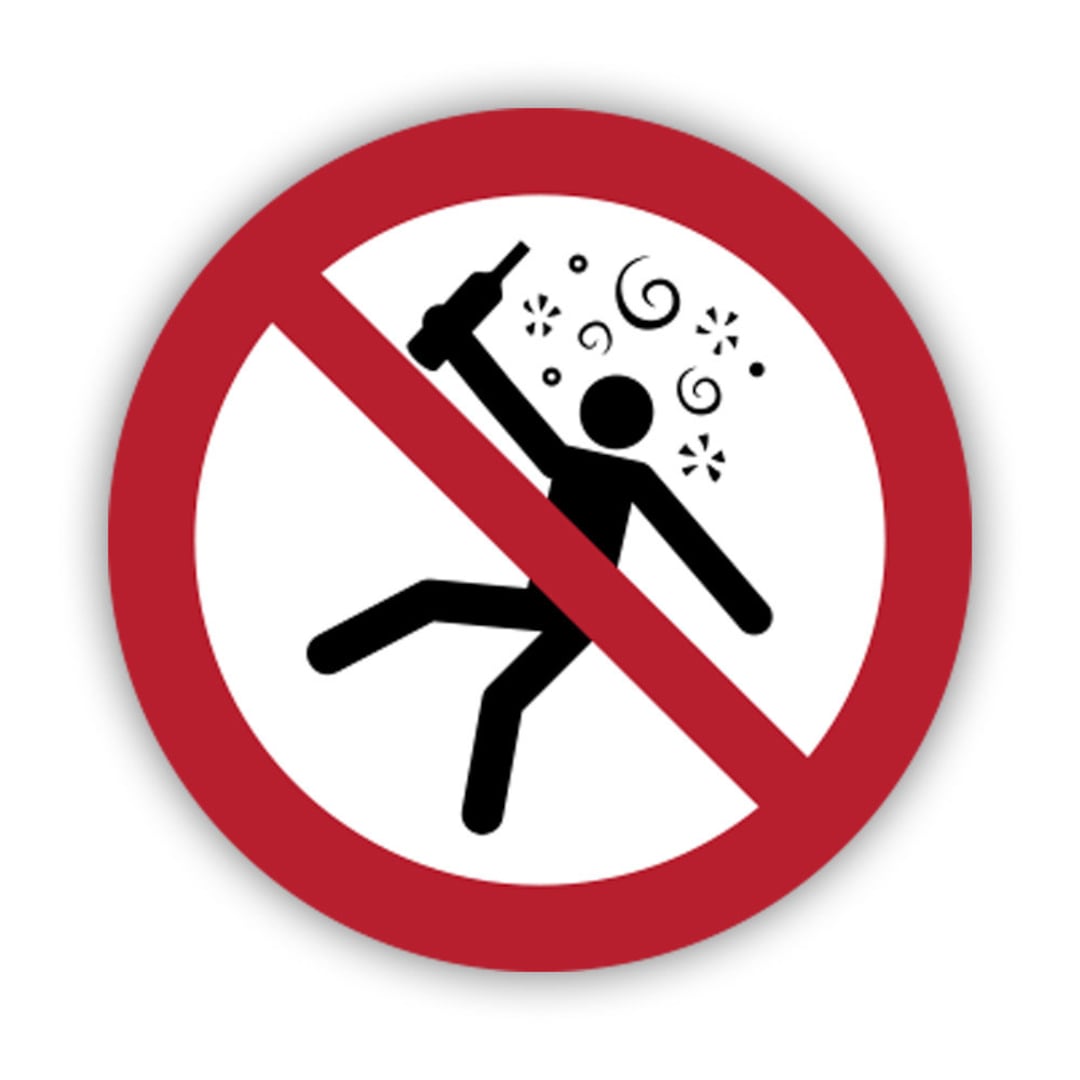 P043 - Not for People in the State of Intoxication Sticker - Decal ...