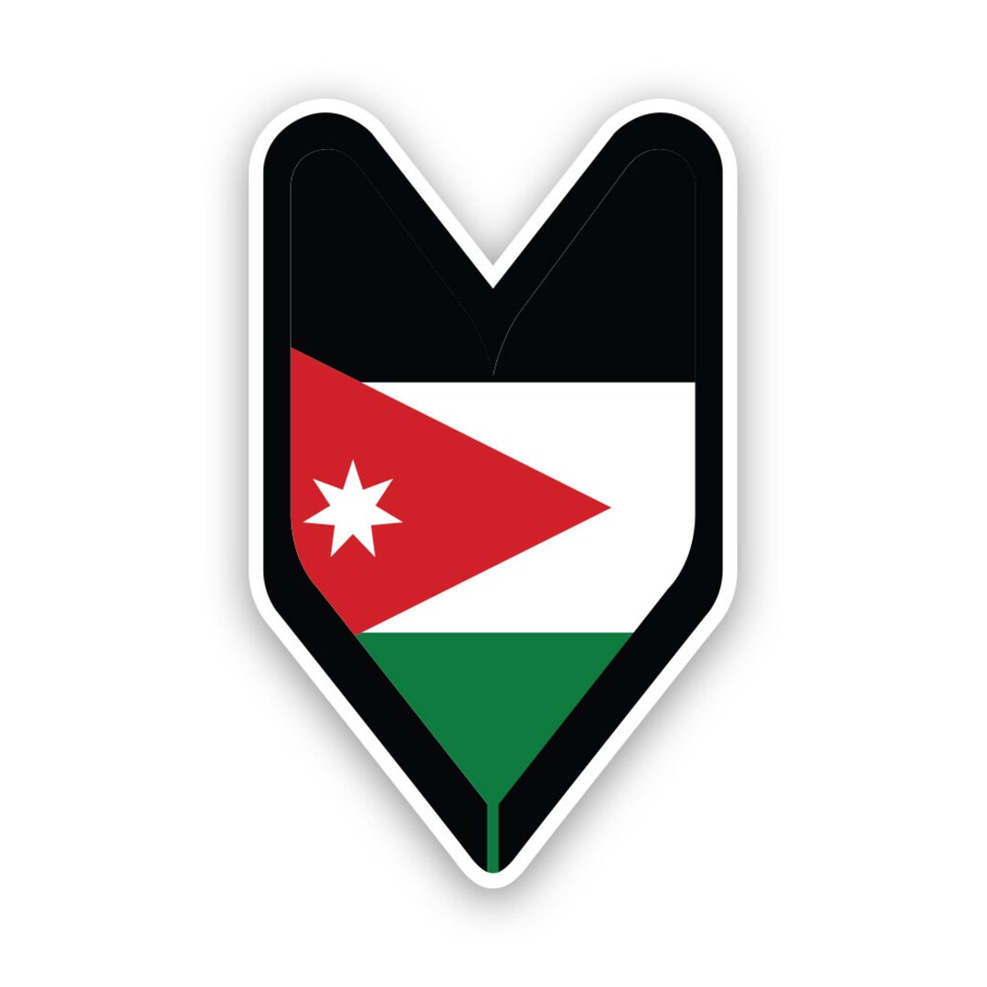 Jordanian Driver Badge Sticker - Decal - American Made - UV Protected ...