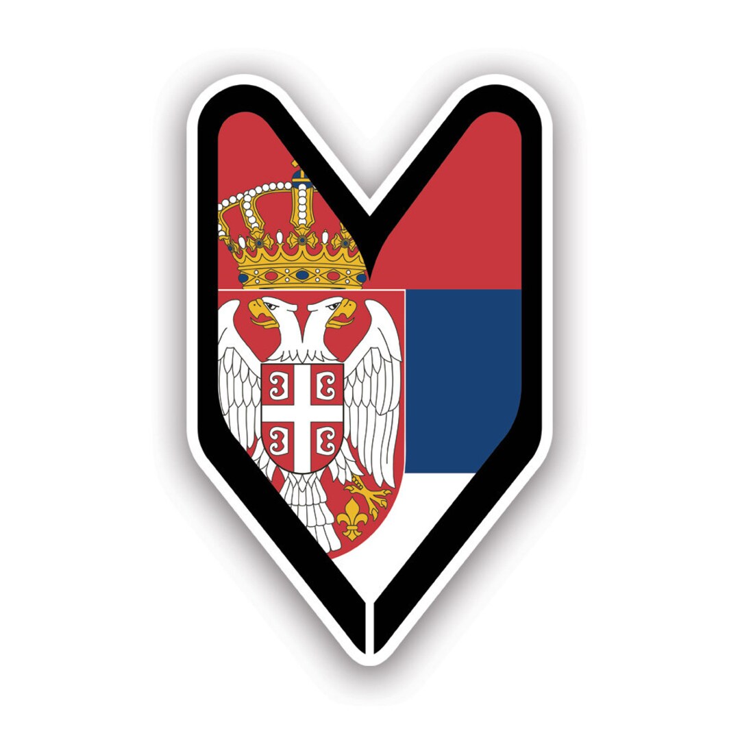 Serbian Driver Badge Sticker - Decal - American Made - UV Protected ...