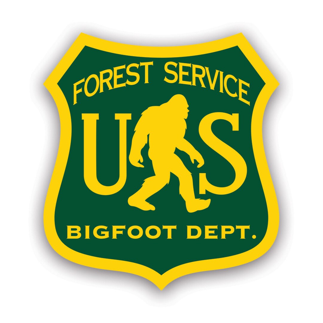 US Forest Service Bigfoot Dept Sticker - Decal - American Made - UV ...