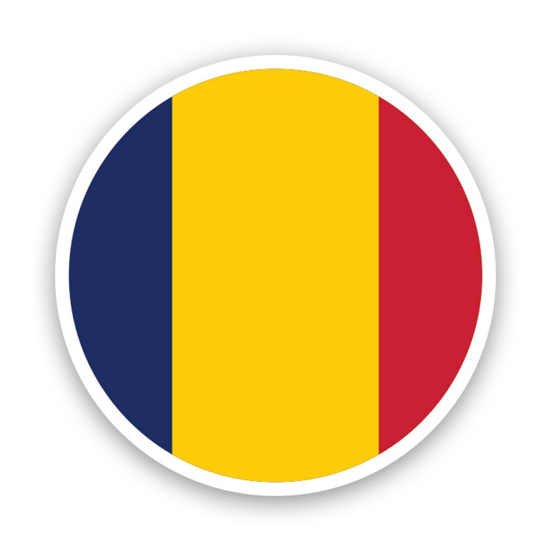 Round Chadian Flag Sticker Decal American Made UV Protected Chad Tcd Td Circle - Etsy