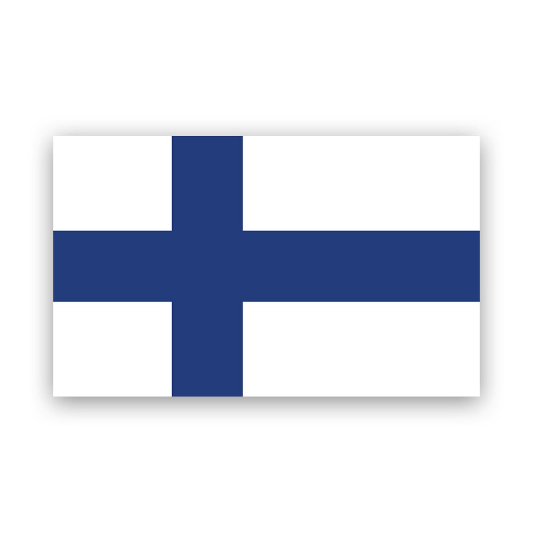 Finnish Flag Sticker - Decal - American Made - UV Protected - Finland ...