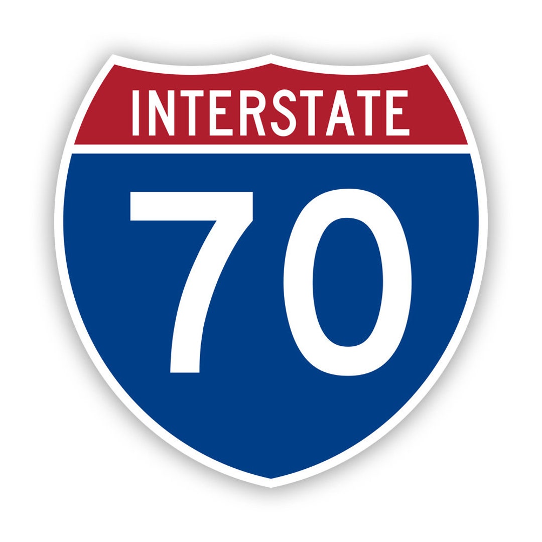 I-70 Interstate 70 Sign Sticker - Decal - American Made - UV Protected ...