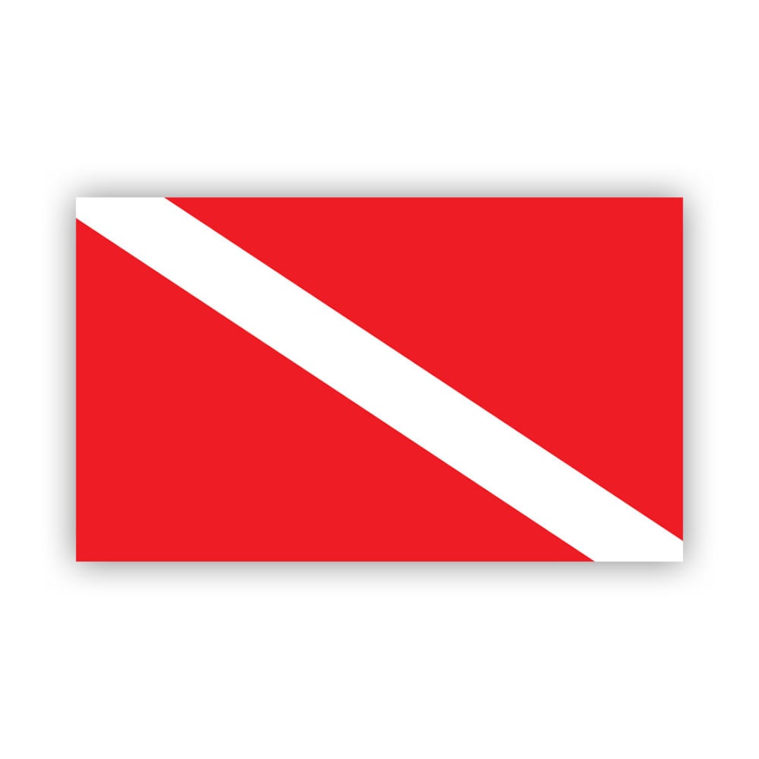 Dive Flag Sticker - Decal - American Made - UV Protected Scuba Diving ...