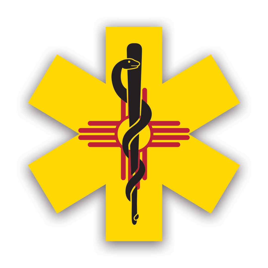 New Mexico Star of Life Flag Sticker - Decal - American Made - UV ...