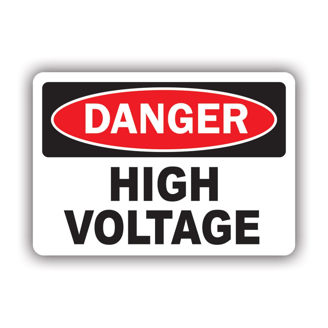 Danger High Voltage Sticker - Decal - American Made - UV Protected ...