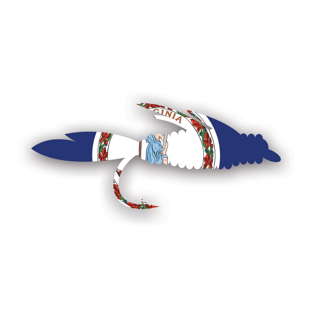 Virginia Fly Fishing Sticker - Decal - American Made - UV Protected Va ...