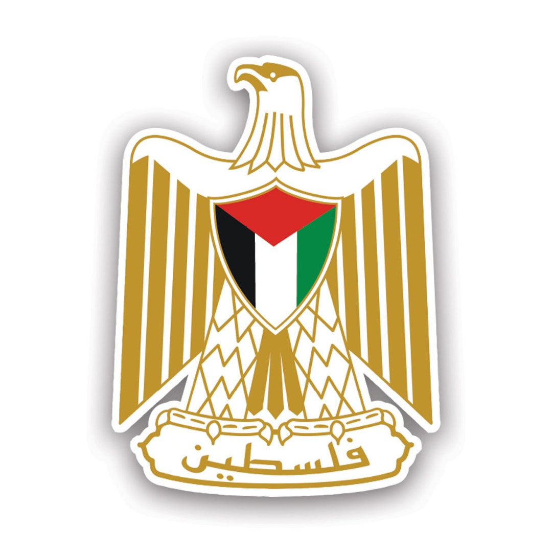 Palestine Coat of Arms Sticker - Decal - American Made - UV Protected ...