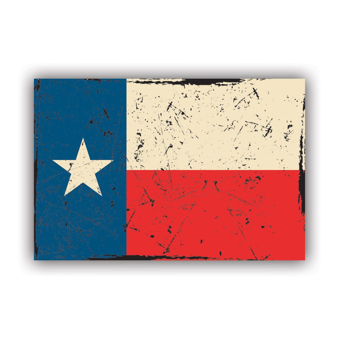 Vintage Texas Flag Sticker - Decal - American Made - UV Protected ...