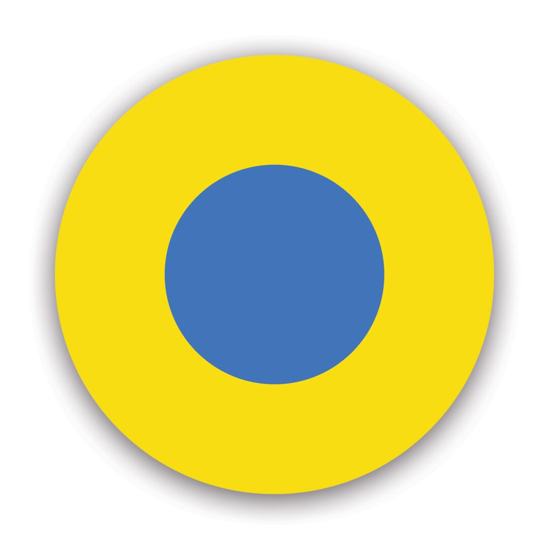 Ukrainian Roundel Sticker - Decal - American Made - UV Protected ...