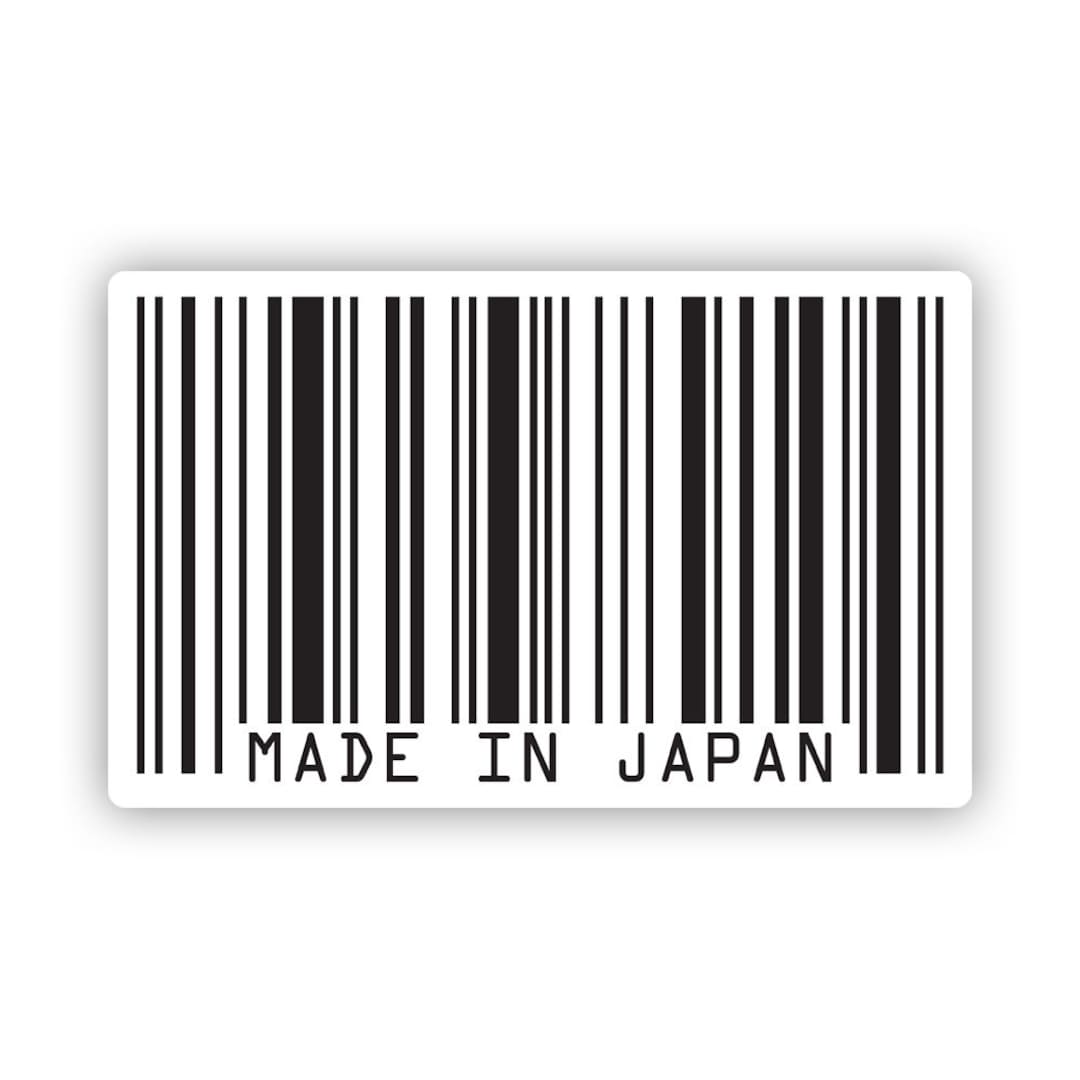 Made in Japan Barcode Sticker - Decal - American Made - UV Protected ...