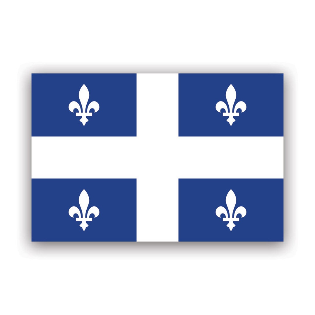 Quebec Flag Sticker - Decal - American Made - UV Protected Canada Qc ...