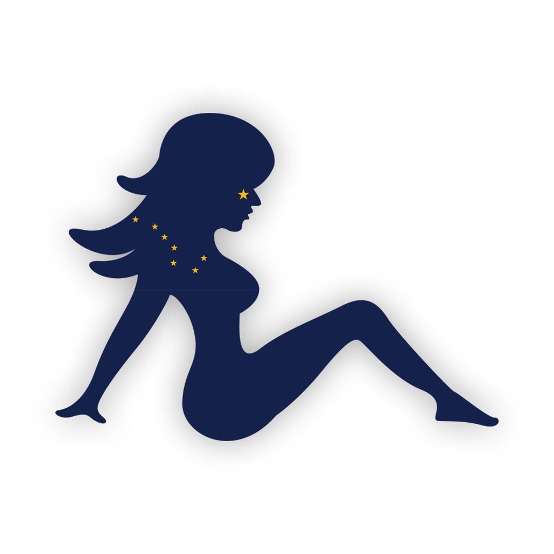 Alaska Mudflap Girl Sticker Decal American Made UV Protected Ak ...