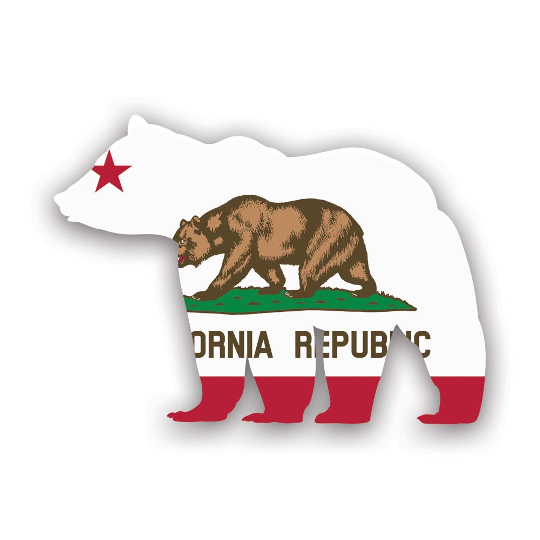 California Bear Flag Sticker - Decal - American Made - UV Protected ...