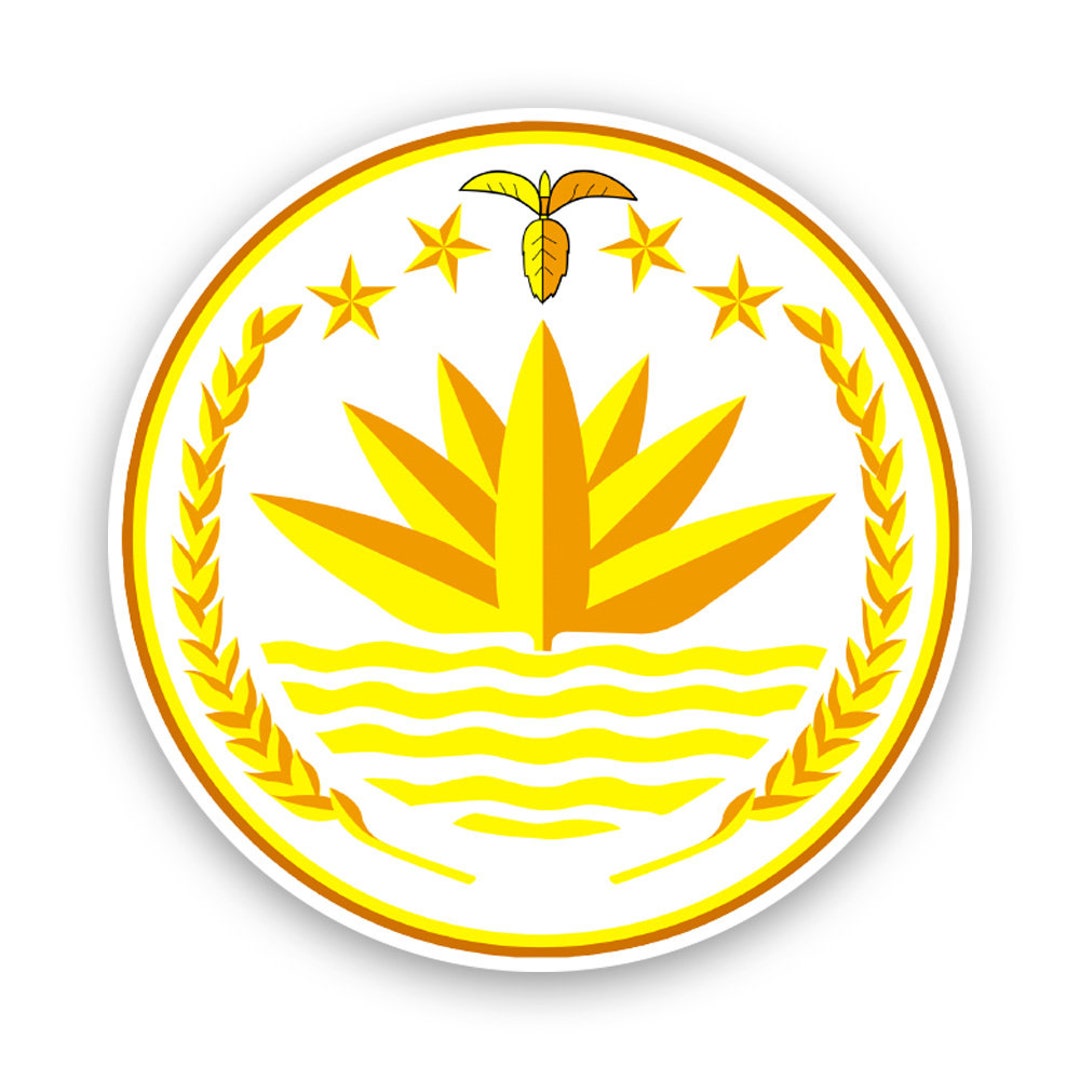 Bangladeshi Emblem Sticker - Decal - American Made - UV Protected ...