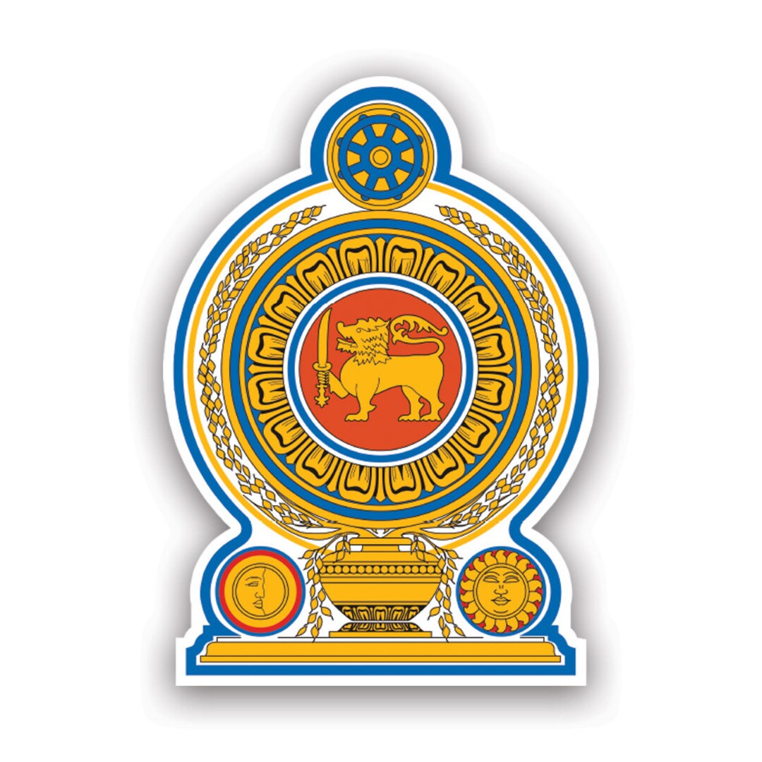Sri Lankan Emblem Sticker Decal American Made UV Protected Sri Lanka ...