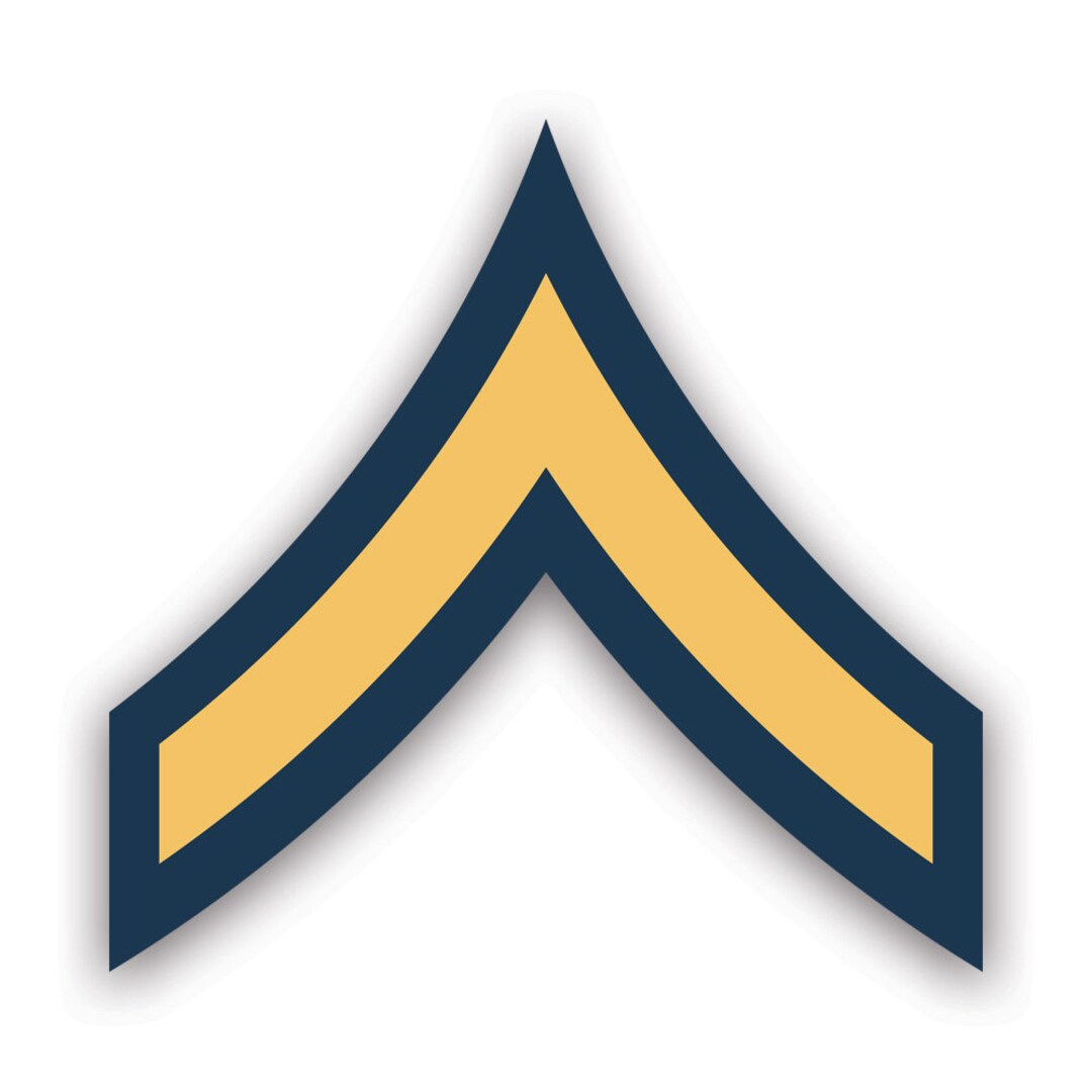 E-1 Private Insignia Sticker - Decal - American Made - UV Protected ...