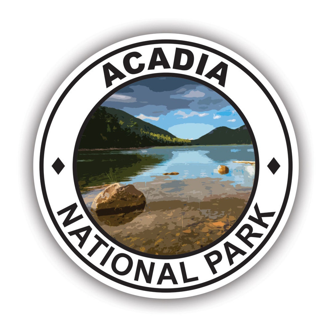 Round Acadia National Park Sticker - Decal - American Made - UV ...